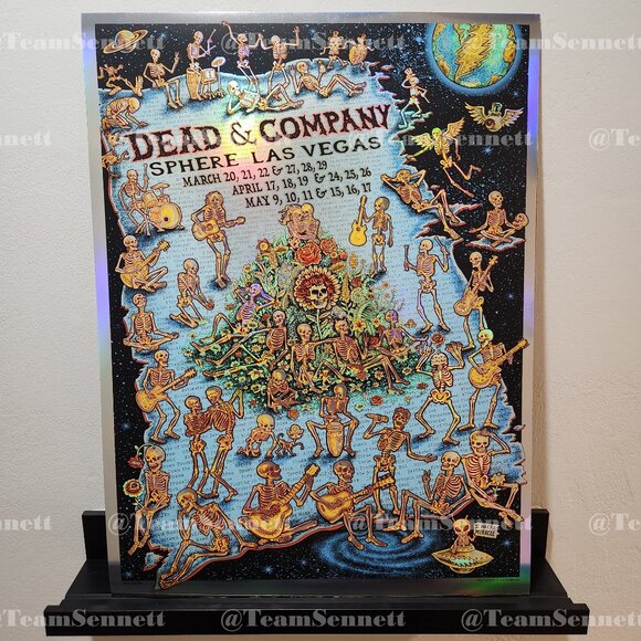 Dead & Company | Art | 225 Foil Emek Dead Company Sphere Residency Poster Dead Forever | Poshmark